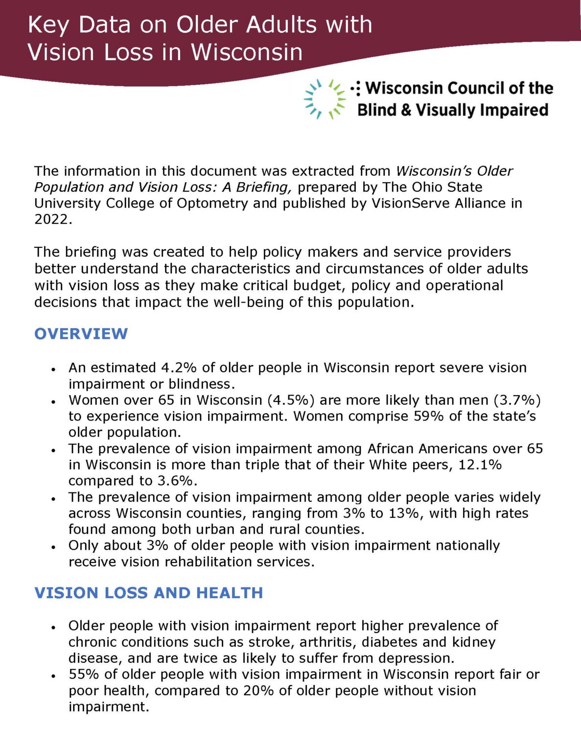 Advocacy - Wisconsin Council of the Blind & Visually Impaired